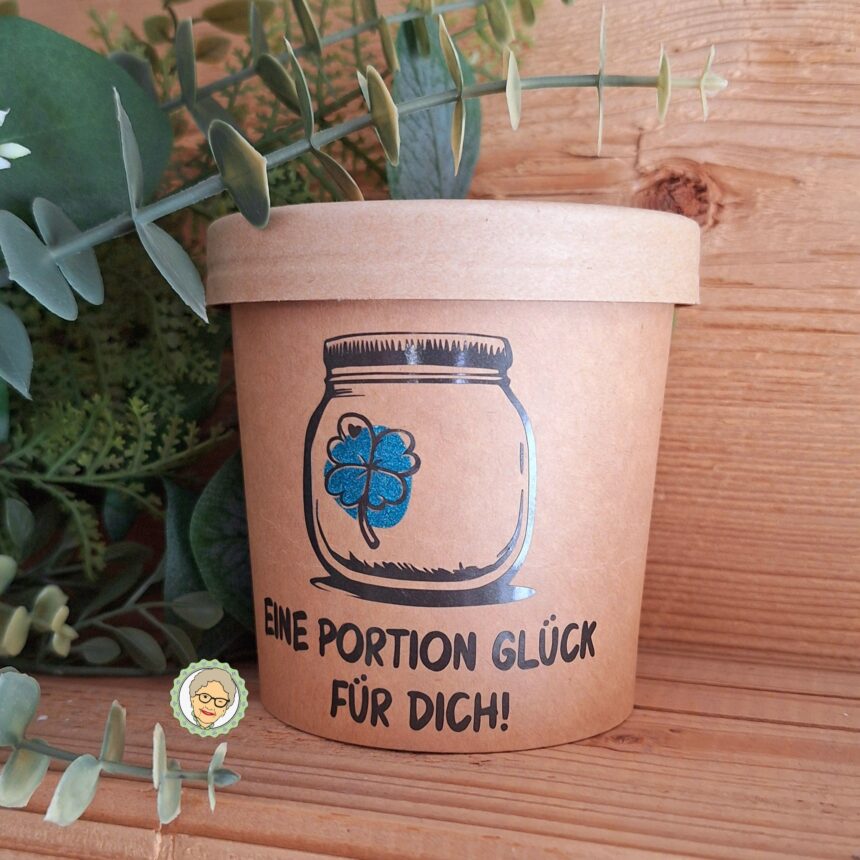 Plotterdatei Portion Glück – Oma Plott