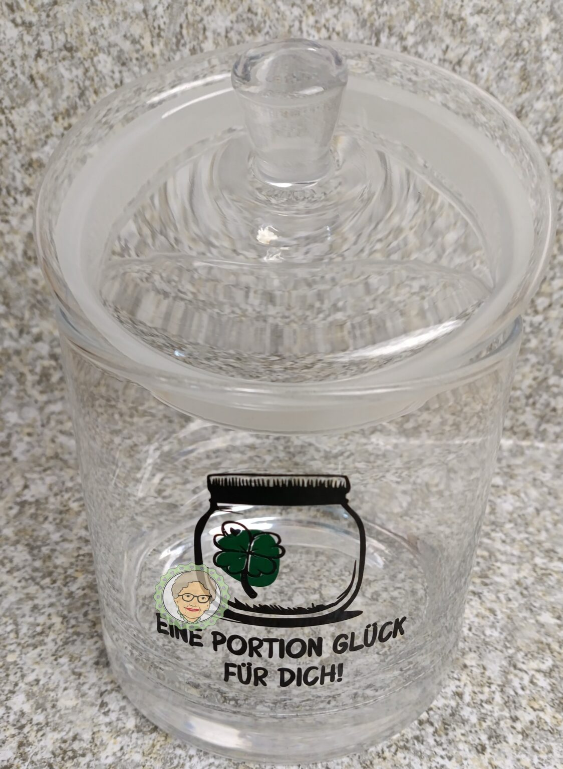 Plotterdatei Portion Glück – Oma Plott