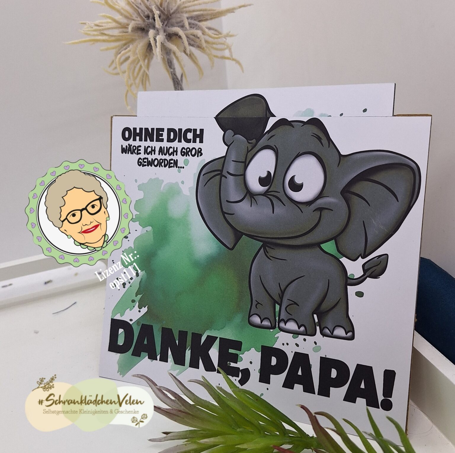 Plotterdatei, Digistamp & Laserdatei Elefant „Ohne Dich“ – Oma Plott