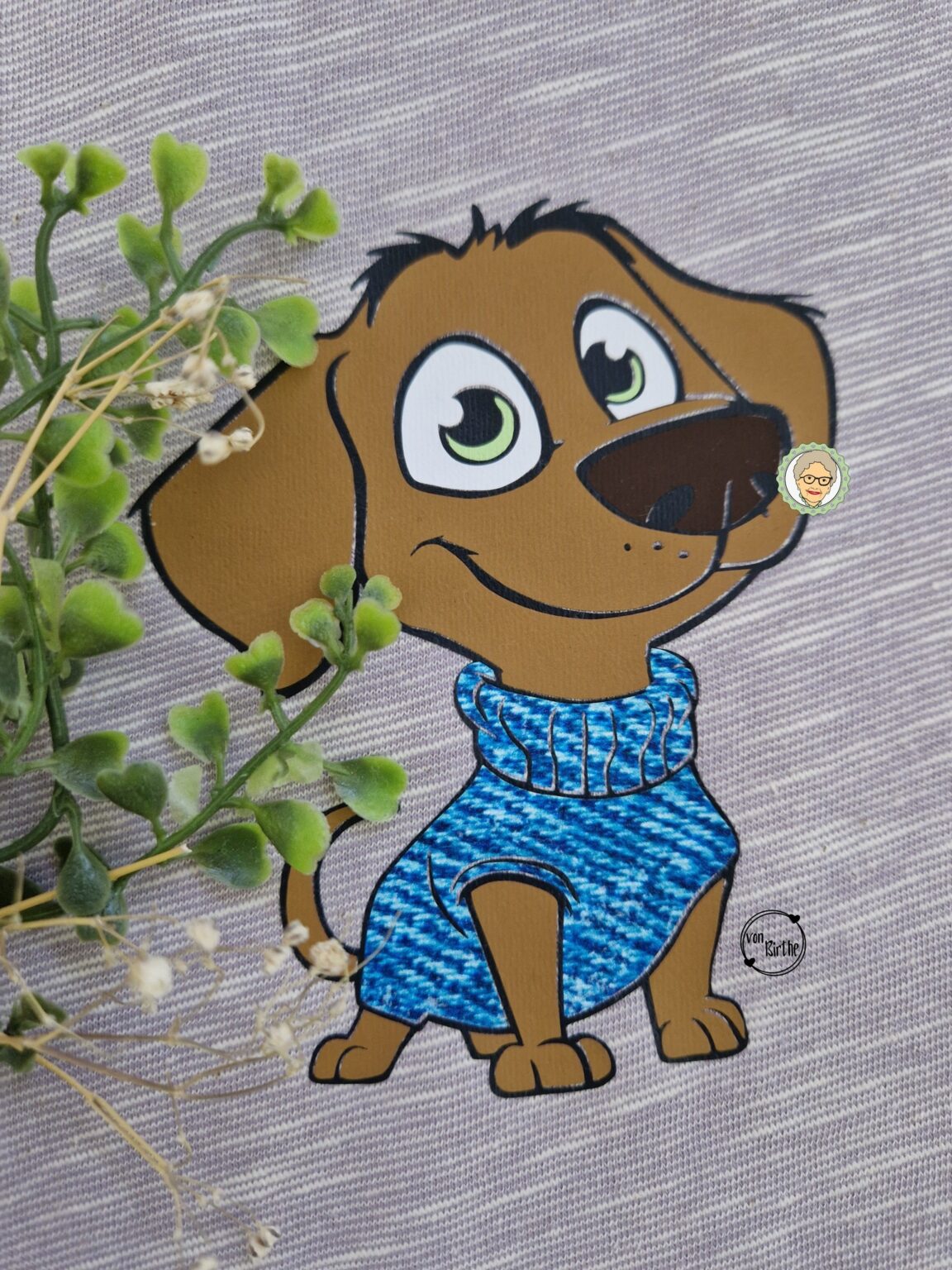 Plotterdatei & Digistamp Hund WAU – Oma Plott