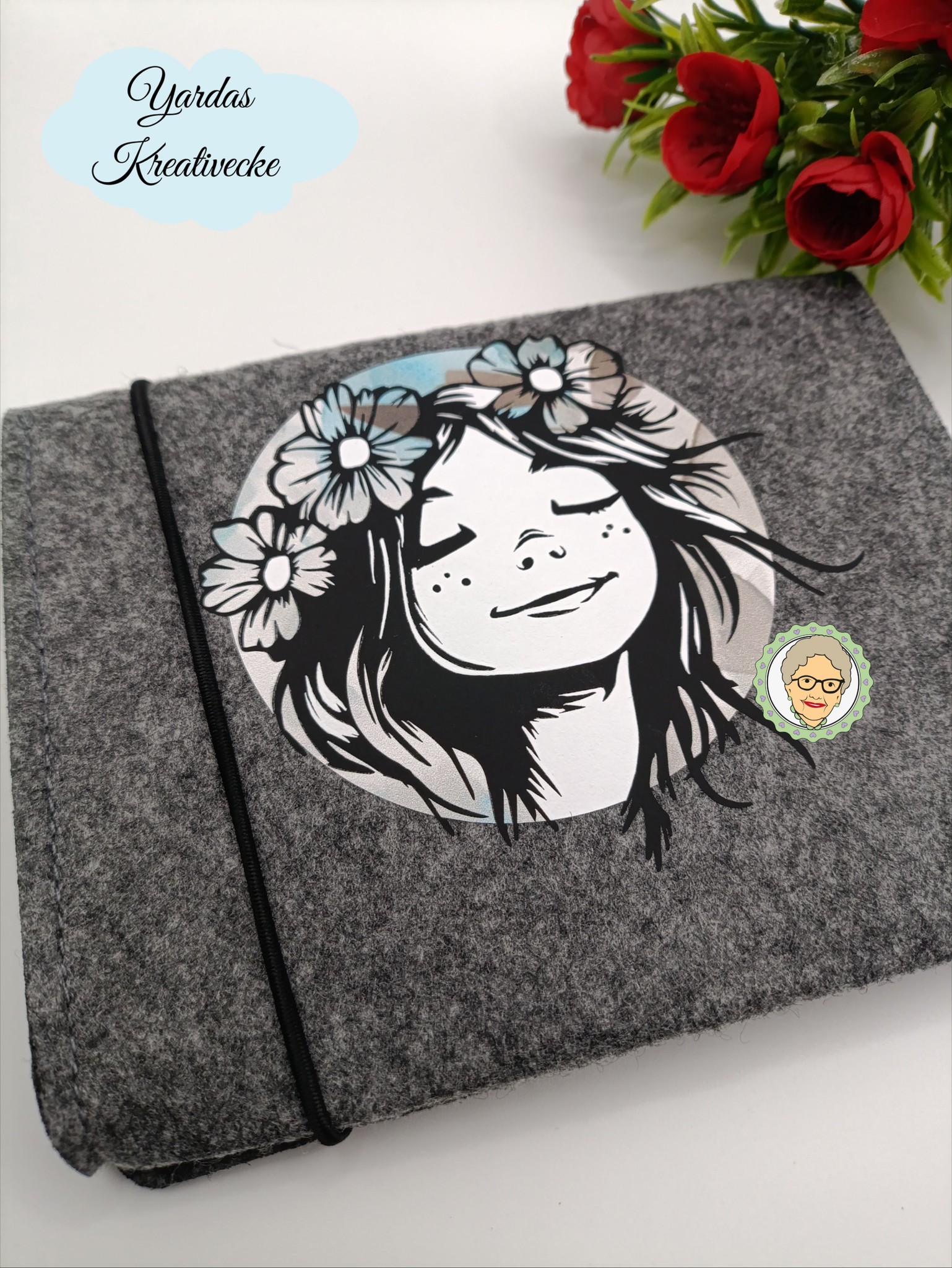 Flexfolie DIN A4 Watercolor Flower petrol – POLI-FLEX® Designs by Oma ...